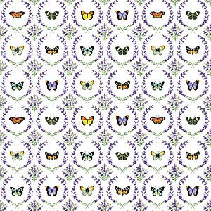 Northcott Deborah's Garden by Michel Design Works DP25593 10 Butterflies Fabric