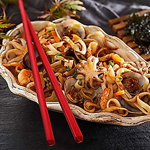 Boao 12 Pairs Reusable Fiberglass Chopsticks, Dishwasher Safe Lightweight Chopsticks Set (Multicolor)