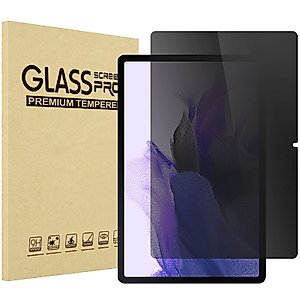 ProCase Privacy Screen Protector for Galaxy Tab S10 Plus/S9 FE Plus/ S9 Plus/ S8 Plus/ S7 FE/ S7 Plus 12.4 Inch, Anti-Spy Tempered Glass Film Guard for Samsung Tablet SM-X820/X610/X810/X800/T730/T970