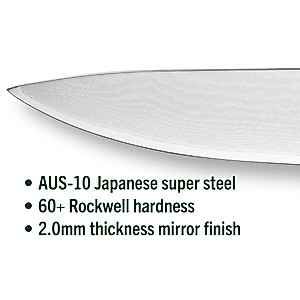 HexClad 10 Piece Knife Set - 4 piece Steak Knives and 6 Piece Essential Knife Set, Fine Edge, Non-Serrated, 60 Rockwell Rating, Forest Green Pakkawood Handles