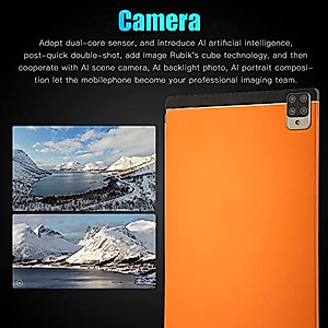Tablet PC, 8800mAh Battery Kids Tablet 1960x1080 for Android12 Dual Cameras 100240V Orange for Work (US Plug)