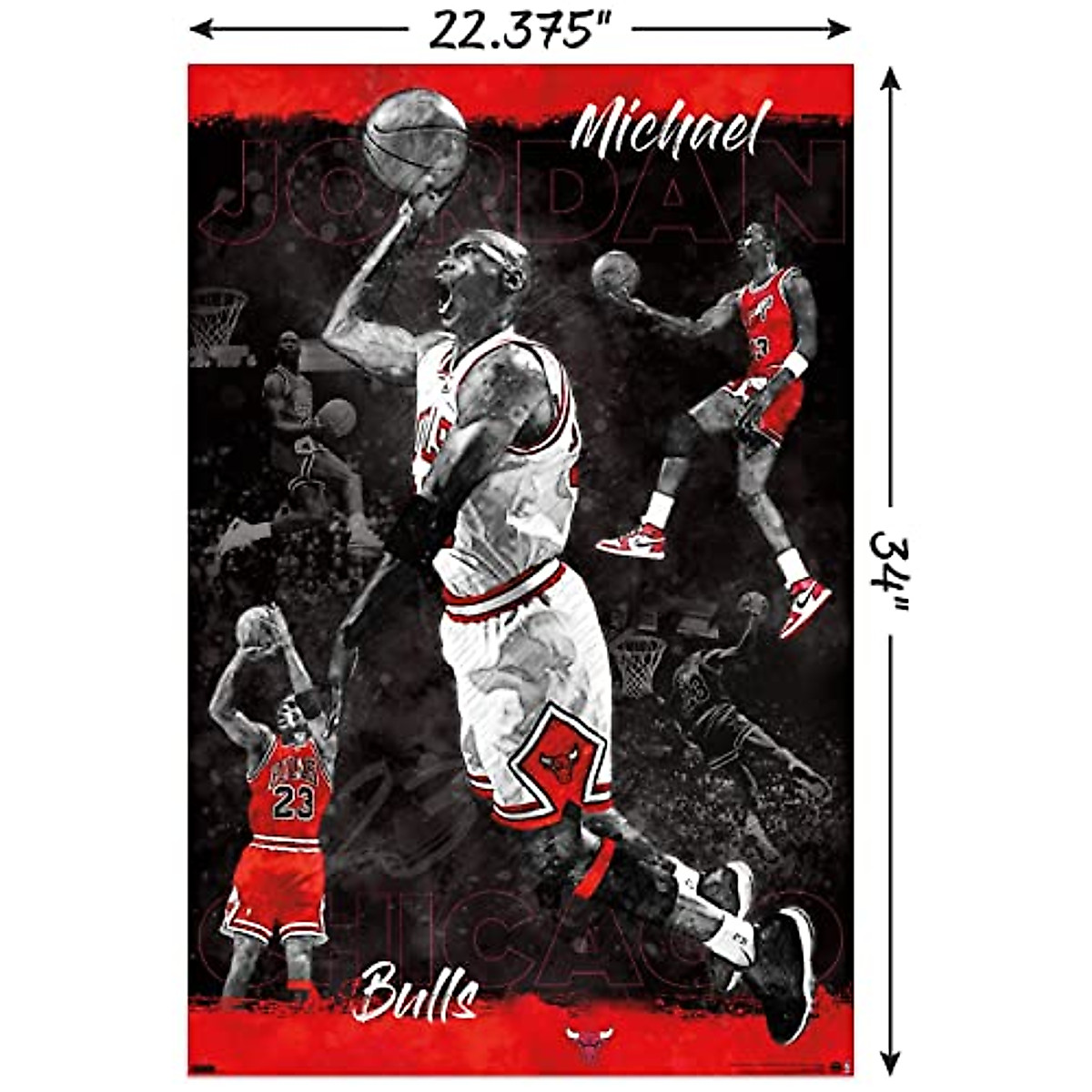 Trends International Michael Jordan - Sketch Wall Poster, 22.375" x 34", Unframed Version