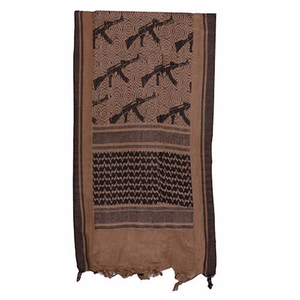 Fox Outdoor Products Tactical AK47 Shemagh, Chocolate/Black,79-139
