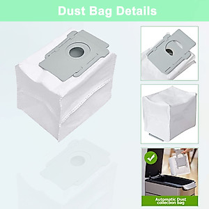 Replacement Parts for iRobot Roomba i3 i3+ i7 i7+ i4 i4+ i5 i5+ j5 j5+J7 i2 i6 i6+i8 i8+/Plus E5 E6 E7 I & E &J Series Vacuum Cleaner,2 Set Rubber Brushes,8 Filters,8 Side Brushes,6 Roomba Vacuum Bags