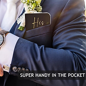 JUBTIC Wedding Vow Books, Vow Books His and Hers with Gold Foil Lettering, 48 Pages with Plenty of Space to Write Your Vows, Perfect Wedding Essentials for Your Wedding Day - (Black +White)