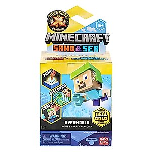 Treasure X Minecraft Sand & Sea. Overworld Minecraft Character. Mine, Discover & Craft with 10 Levels of Adventure & 12 Mine & Craft Characters to Collect - Styles May Vary