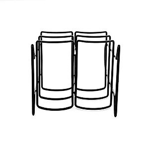 Spectrum Diversified Townhouse Wine Rack, 6-Bottle, Black