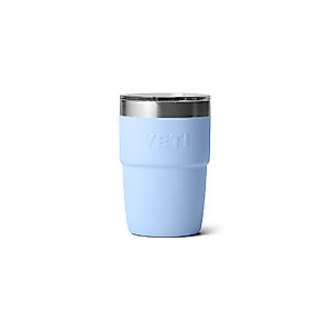 YETI Rambler 8 oz Stackable Cup, Stainless Steel, Vacuum Insulated Espresso Cup with MagSlider Lid, Big Sky Blue