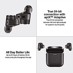 Bowers & Wilkins PI5 in-Ear True Wireless Headphones with Smart Wireless Charging (Black)