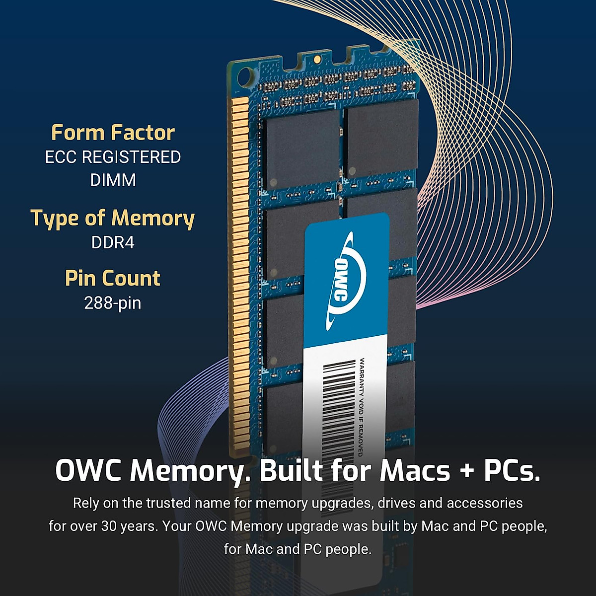 OWC 128GB (4 x 32GB) DDR4 ECC Registered CL21 PC4-23400 2933MHz SDRAM Memory Ram Upgrade Module Compatible with 2019 Mac Pro 7,1 Models (OWC2933R3M128)