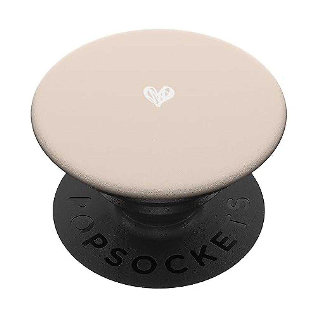 Cute Vanilla / Cream / Beige Heart Love Minimalist PopSockets Standard PopGrip