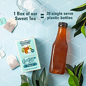 Southern Breeze Cold Brew Sweet Tea Half & Half Iced Tea with Black Tea and Zero Carbs Zero Sugar, 20 Individually Wrapped Tea Bags Southern Sweet Tea Iced Tea Beverage