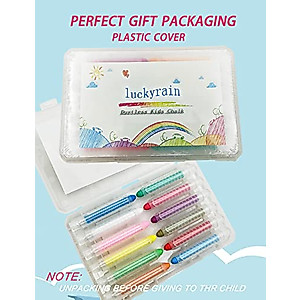 Non-toxic Dustless Chalk for Kids, Colored Chalk With Holder The Best Art Tool for Blackboard Kids Children Drawing Writing,12PCS