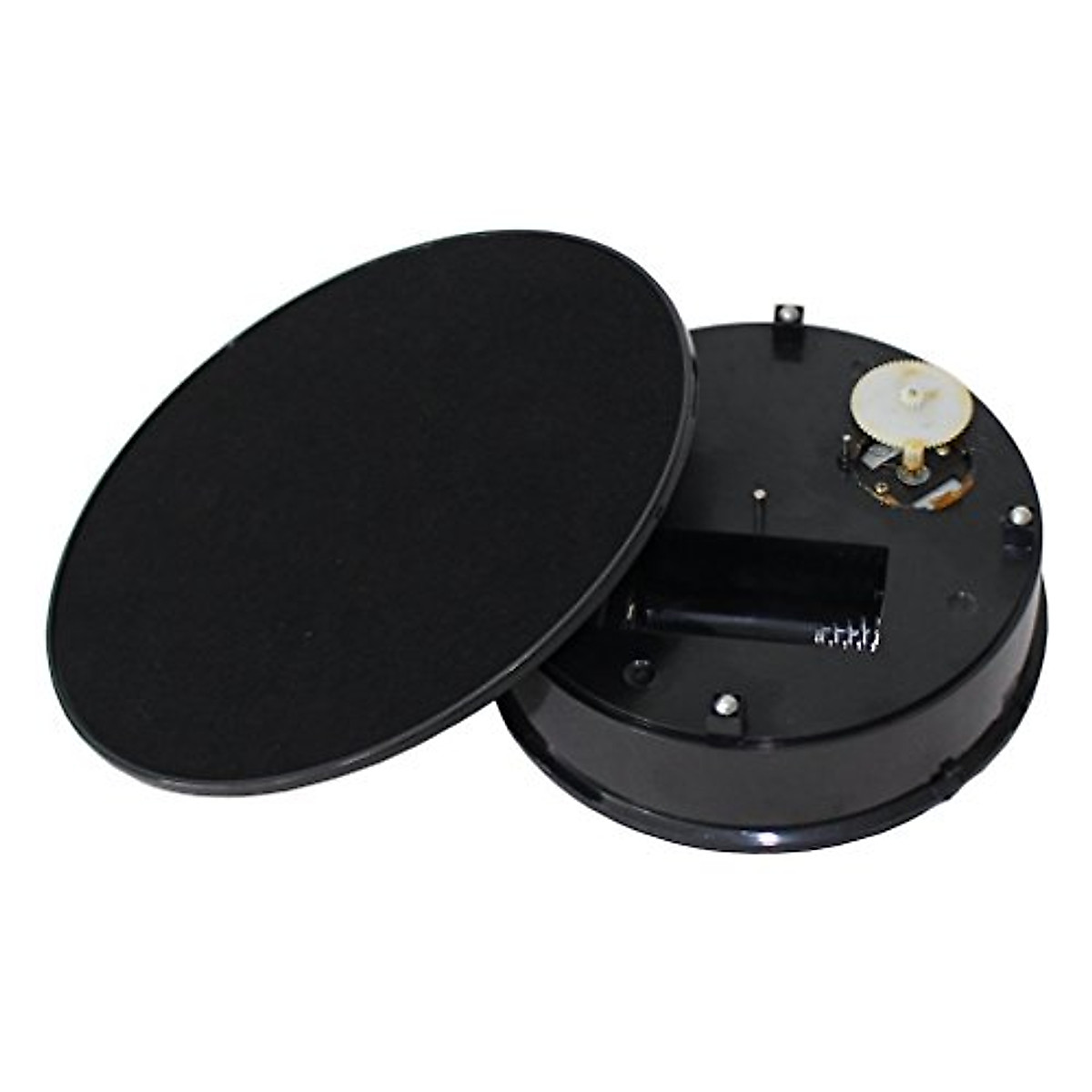 Leadleds 8" Black Velvet Top Motorized Rotating Display Turntable Ideal for Jewelry Hobby Collectible Product