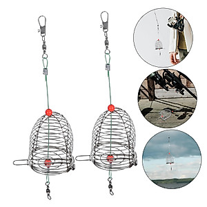 Fishing Accessories Metal Basket 10 PCS Carp Feeder Bait Feeder Stainless Steel Lure Fishing Cage Fishing Tackle Bait Holder Fishing Accessories Metal Basket