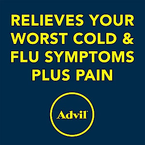 Advil Multi Symptom Cold and Flu Medicine, Cold Medicine for Adults with Ibuprofen, Phenylephrine HCL and Chlorpheniramine Maleate - 50 Coated Tablets