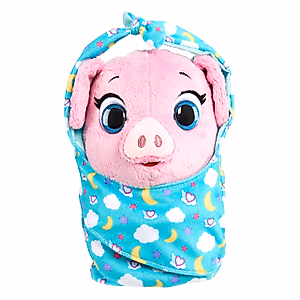 Disney Jr T.O.T.S. Cuddle & Wrap Plush, Pearl the Piglet, Officially Licensed Kids Toys for Ages 3 Up by Just Play