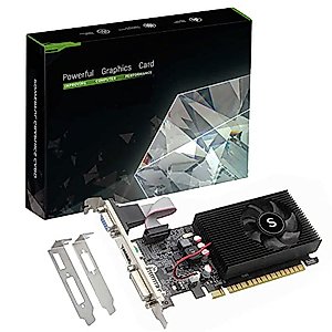 SAPLOS GT 730 4GB DDR3 128-bit, Low Profile Graphics Card, HDMI, DVI, VGA, PC Video Card, Computer GPU for Working, Low Power, PCI Express x16, 2K Support, Fermi, DirectX 11