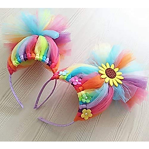 BJM Collection Rainbow Color Tulle Assortment, 6 inch by 25 Yard Spool (8 Pack)