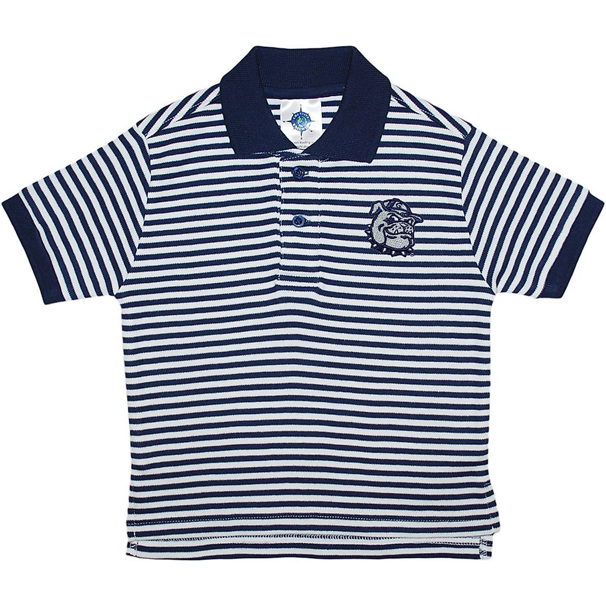 Creative Knitwear Georgetown Hoyas Toddler Striped Polo Shirt Navy/White