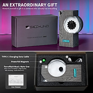 sovenomund Dancing Ferrofluid with Music Rhythm, Ferrofluid Speaker Music Mate, Symbiote in a Bottle, Ferrofluid Display Lamp, Magnet Liquid Toy, Desktop Decor, Teenager Gifts