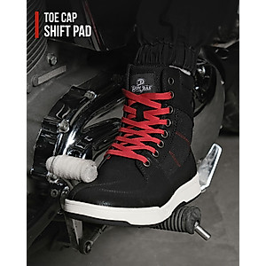 BORLENI Motorcycle Riding Shoes Road Street Motocross Protective Boots for Men, Casual Breathable Powersports Shoes