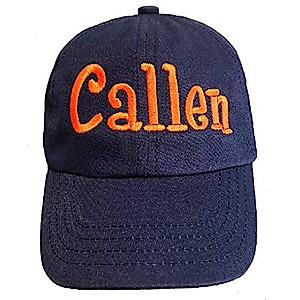 Melondipity Baby Boy Baseball Cap for Infants, Toddlers, Newborn - Cute Baby Sun Hat for Summer, Spring, Autumn - Personalized & Customized Keepsake Cap with Button Closure, Sun Protection (Navy Blue)