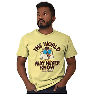 The World May Never Know Tootsie Pop Graphic T Shirt Men or Women Yellow Haze