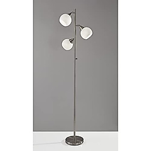 Adesso Home 1533-22 Transitional Three Light Table Lamp in Pwt, Nckl, B/S, Slvr. Finish, 16.00 inches, Brushed Steel