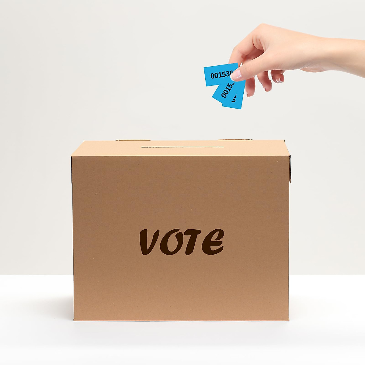 500 Pieces Basket Tickets Auction Chinese Ticket Raffle Fundraiser Tickets Sheets Blue 3.5"×4.5" for Events Silent Carnival Drink Door Prize Penny Auction-500 Numbers