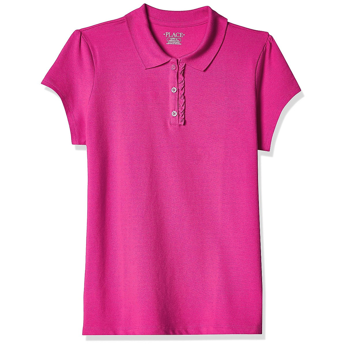 The Children's Place girls Uniform Pique Polo Shirt, Aurora Pink, Small US