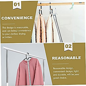 WOONEKY Stitching Clothes Rail Retractable Multi Tool Clothesline Outdoor Multi Functional Clothes Pole Washing Line Prop Garment Pole Adjustable Rod Laundry Clothes Reach Tool Clothes Rod