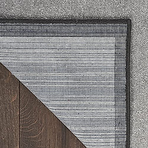 Nourison Modern Passion Geometric Grey/Black 7'10" x 9'10" Area -Rug, Easy -Cleaning, Non Shedding, Bed Room, Living Room, Dining Room, Kitchen (8x10)