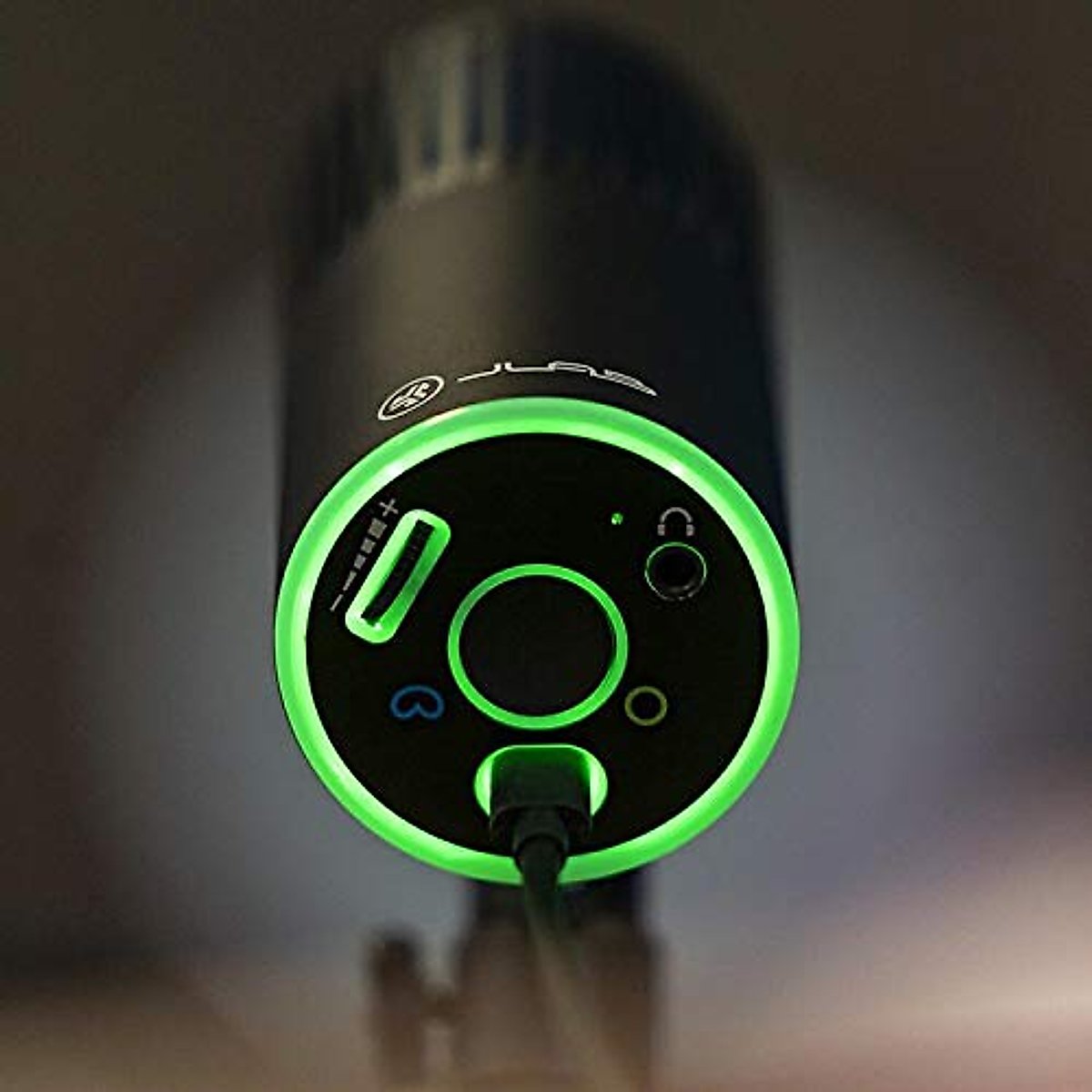 JLab Talk Go USB Microphone, USB-C Output, Cardioid or Omnidirectional, 96k Sample Rate, 20Hz, 20kHz Frequency Response, Volume Control and Quick Mute, Plug and Play