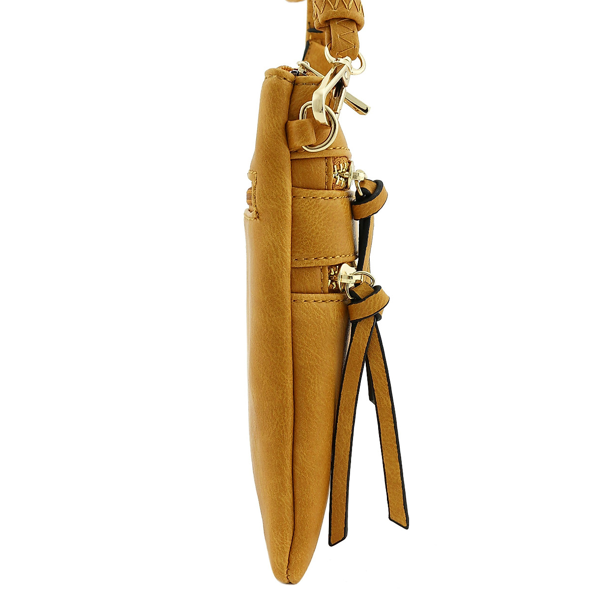 Isabelle Functional Multi Pocket Crossbody Bag (Mustard)