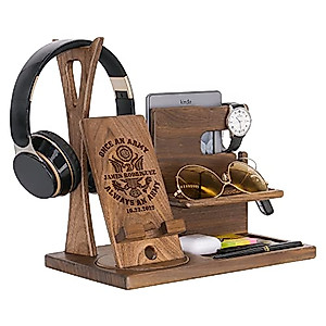 Personalized Gift for Military Army - Phone Docking Station for Soldier, Custom Nightstand Organizer for Men Women, Gift Ideas for Him, Her, Dad, Mom, Husband, Boss on Birthday, Anniversary, Christmas