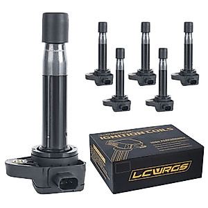 LCWRGS Set of 6 2008 2009 2010 2011 2012 2013 2014 2015 2016 2017 Ignition Coil Pack Fits for Honda Odyssey Accord Crosstour Pilot Ridgeline Acura TL RL TSX 3.5 V6 Replaces UF603