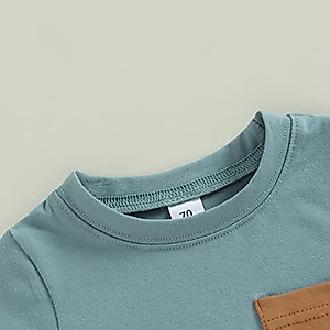 Sprifallbaby Infant Baby Boy Clothes Set Short Sleeve Contrast Stitching Color T-Shirt Toddler Drawstring Waist Shorts Outfit