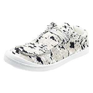 Women Shoes Casual Shoes Non Positioning Tie Dye Printing Sports Shoes Canvas Fashion Casual Shoes Woman Sandals Size 6 White