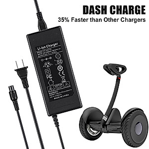 63V 4 Prong Charger for Ninebot S (Not for S-Plus) / Mini PRO/Mini lite / L8 / One A1/ One S2/ S-MAX, N3M240, GoKart Kit, Gokart PRO, 4-Pin fits for Segway Ninebot Charger