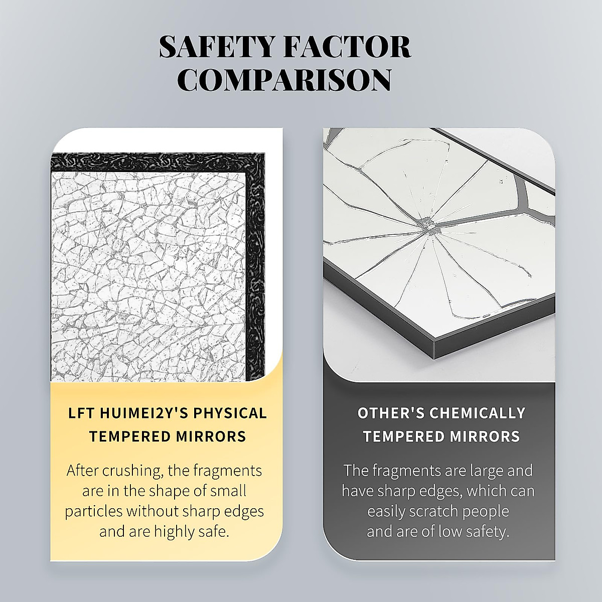 LFT HUIMEI2Y Door Mirror Full Length, Wall-Mounted Mirror Rectangle Tall with Engraving Frame for Bedroom, Living Room, Dressing Room, Black 50" x14"