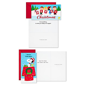 Hallmark Peanuts Christmas Gift Card Holders or Money Holders Assortment, Charlie Brown & Snoopy (36 Cards with Envelopes)