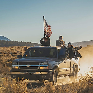 Yeesun Flag Pole,6FT American Flag Pole & Bracket-Flagpoles for 3 x 5 Flags Holder for House Porch & Outdoor,Tangle Free and Wall Mount Flag Pole Kit (Without Flag,Black)