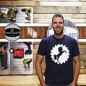 Wall Control Woodworking Tool Storage Organization Kit - Lazy Guy DIY Edition Wood Working Tool Supply Organizer for Do-It-Yourself Woodworkers and Makers (Metallic Pegboard)