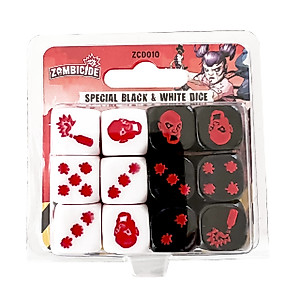 CMON Zombicide 2nd Edition Special Black and White Dice | Strategy Board Game | Cooperative Game for Teens and Adults | Zombie Board Game | Ages 14+ | 1-6 Players | Avg. Playtime 1 Hour | Made by CMON