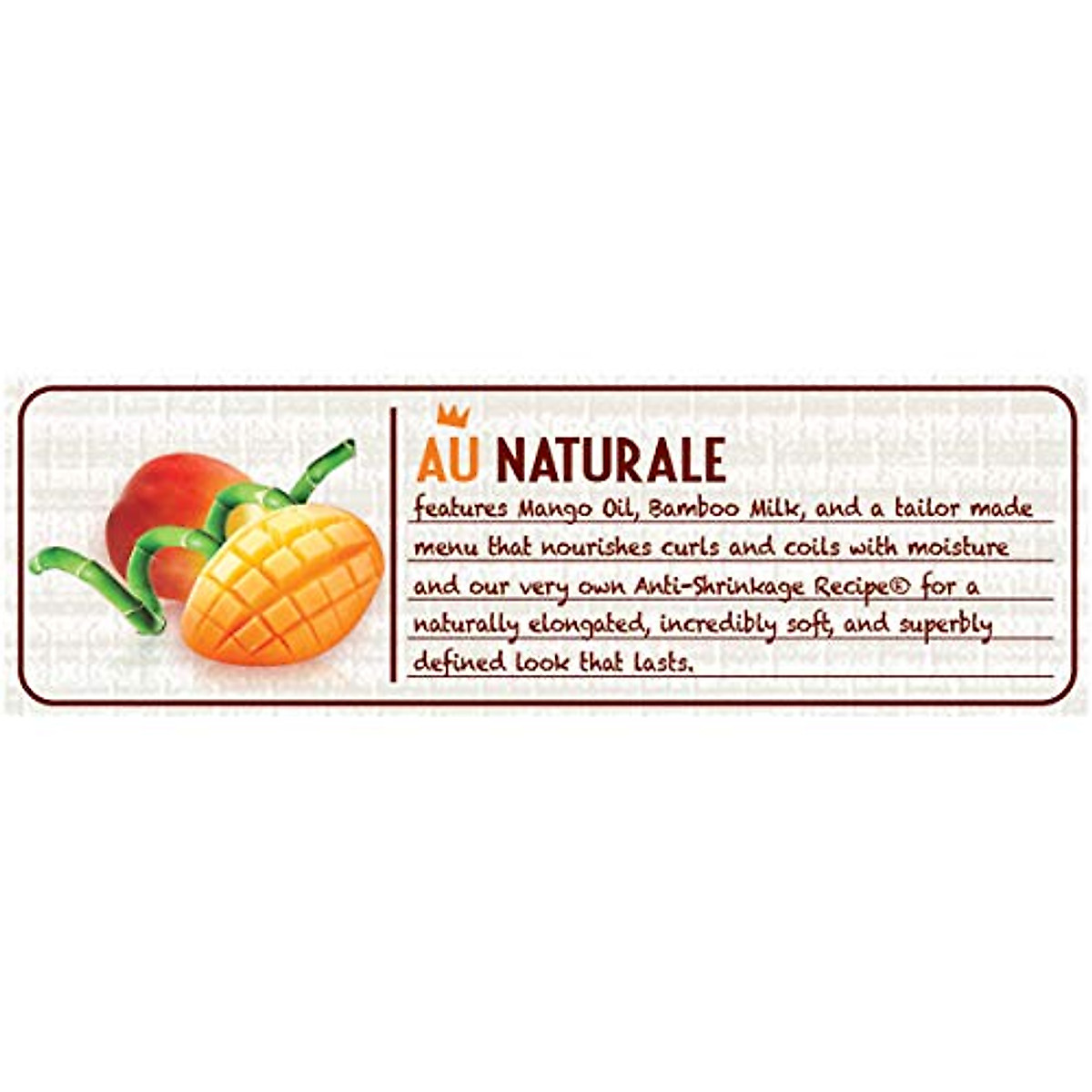 SoftSheen-Carson Dark and Lovely Au Naturale Anti-Shrinkage Curly Hair Products, Slick Slip Leave-In Conditioner, with Mango Oil and Bamboo Milk, for All Curl Types, Paraben Free, 8.5 Fl oz