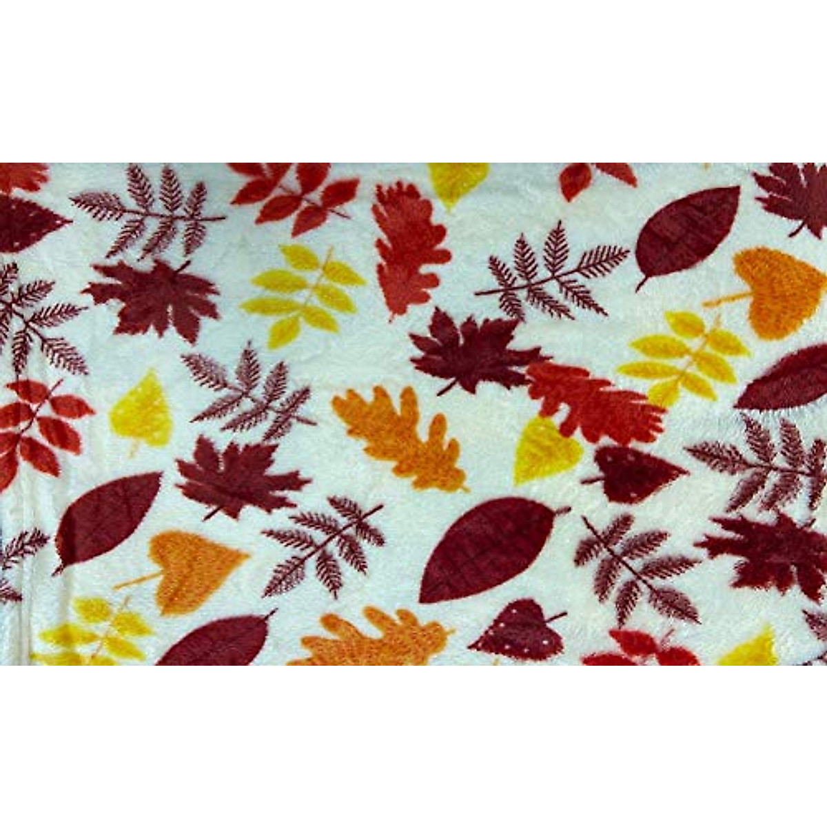 Décor&More Autumn Harvest Fallr Collection Festive and Cuddly Holiday Microplush Throw Blanket (50" x 60") -Autumn Leaves