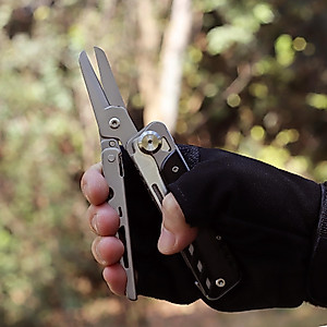 POXIMO Pocket Knife, Gifts for Men Dad Him Heavy Duty Folding Knife, Stocking Stuffers 5-IN-1 Multitool Kits for Father, Tactical Gear for Camping Hiking Surviving, Valentine's Day Christmas Gifts