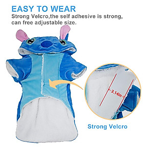 Dog Costume, Gimilife Dog Hoodie, Dog Halloween Costume Pet Xmas Pajamas Outfit, Pet Coat Cartoon Costumes for Small Medium Large Dogs and Cats for Halloween Christmas and Winter - S