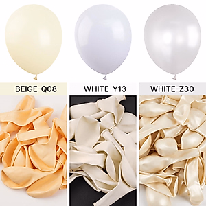 PartyWoo White Balloons 140 pcs Different Sizes Pack of 18 12 10 5 Inch Matte White Latex Balloon Arch Kit Garland for Wedding Bridal Graduation Baby Shower Birthday Party Decorations White-Y13